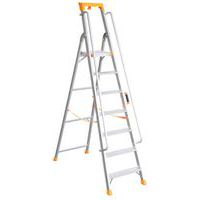 Escabeau professionnel aluminium avec rampe - Manutan.fr