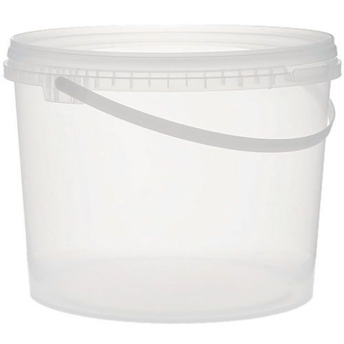 Seau transparent avec couvercle – 1 à 10L - Manutan.fr