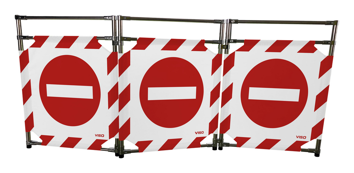 Barrière d'intervention Inox 3 vantaux logo sens interdit - Viso ...