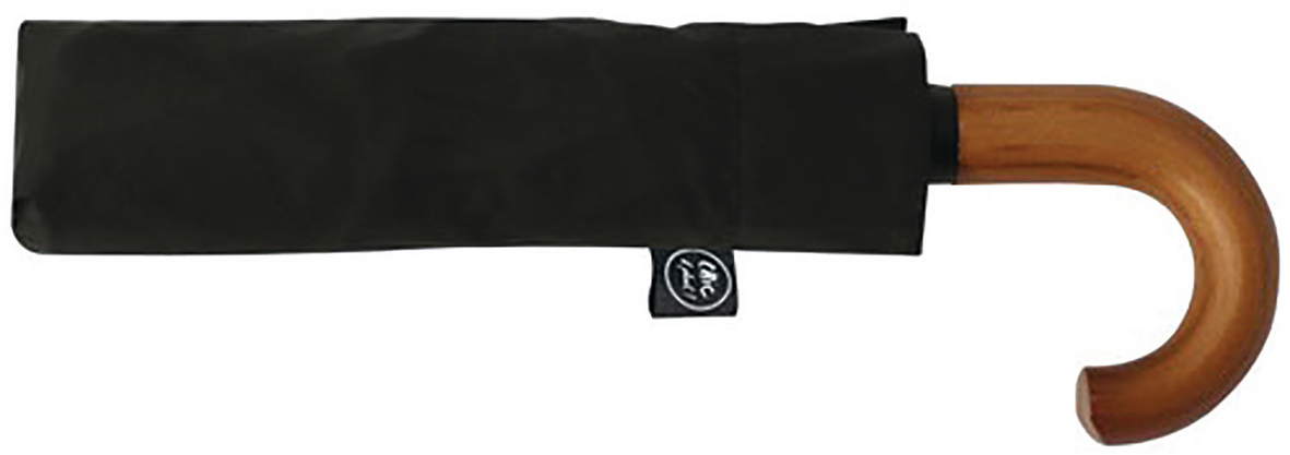 Parapluie Mini Auto Nr Poig.Courb.Bois - Chic Il Pleut - Manutan.fr