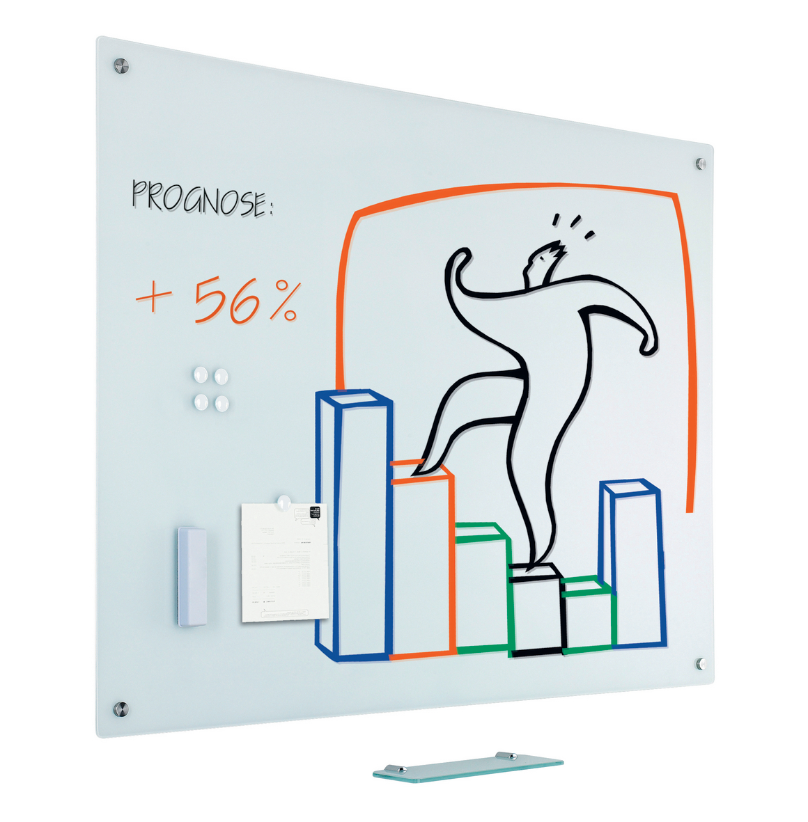 Tableau magnétique en verre Glass2write - Manutan.fr