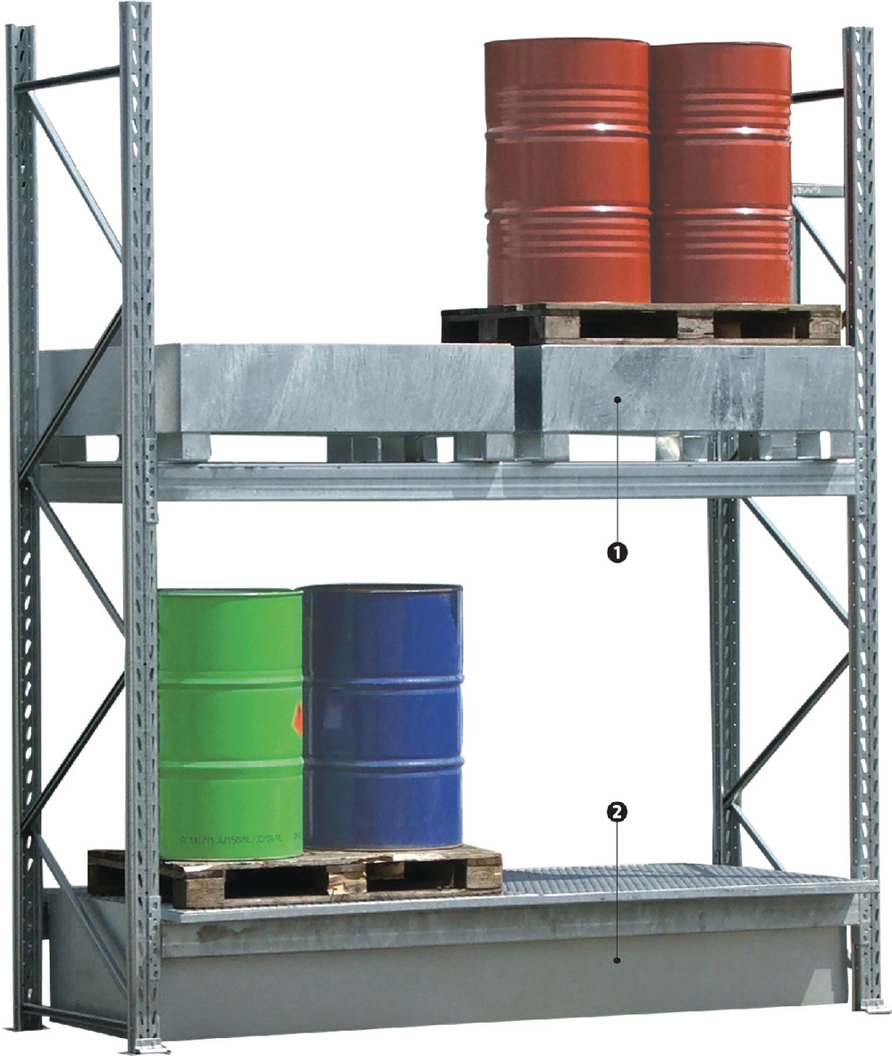 Bac de rétention galvanisé - 1000 L - Manutan.fr