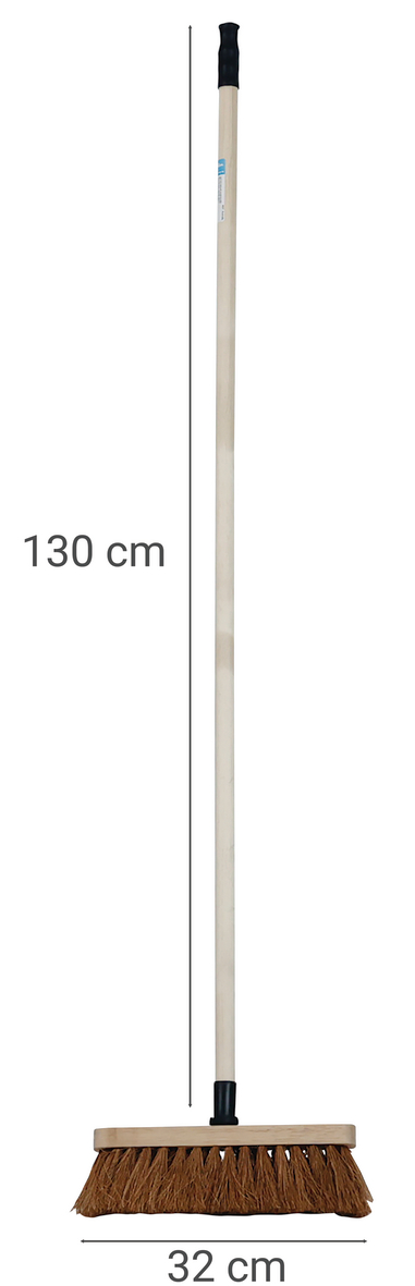 Manche en bois 1m30 et balai coco 32 cm - Manutan - Manutan.fr