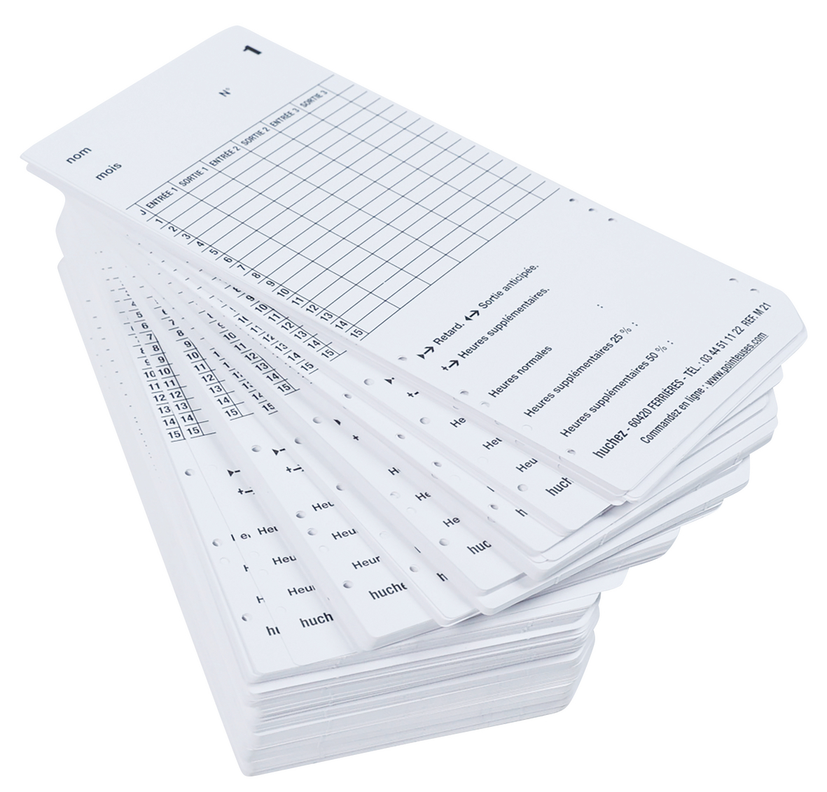 Fiche de pointage ER1600et ER2700 - Huchez - Manutan.fr