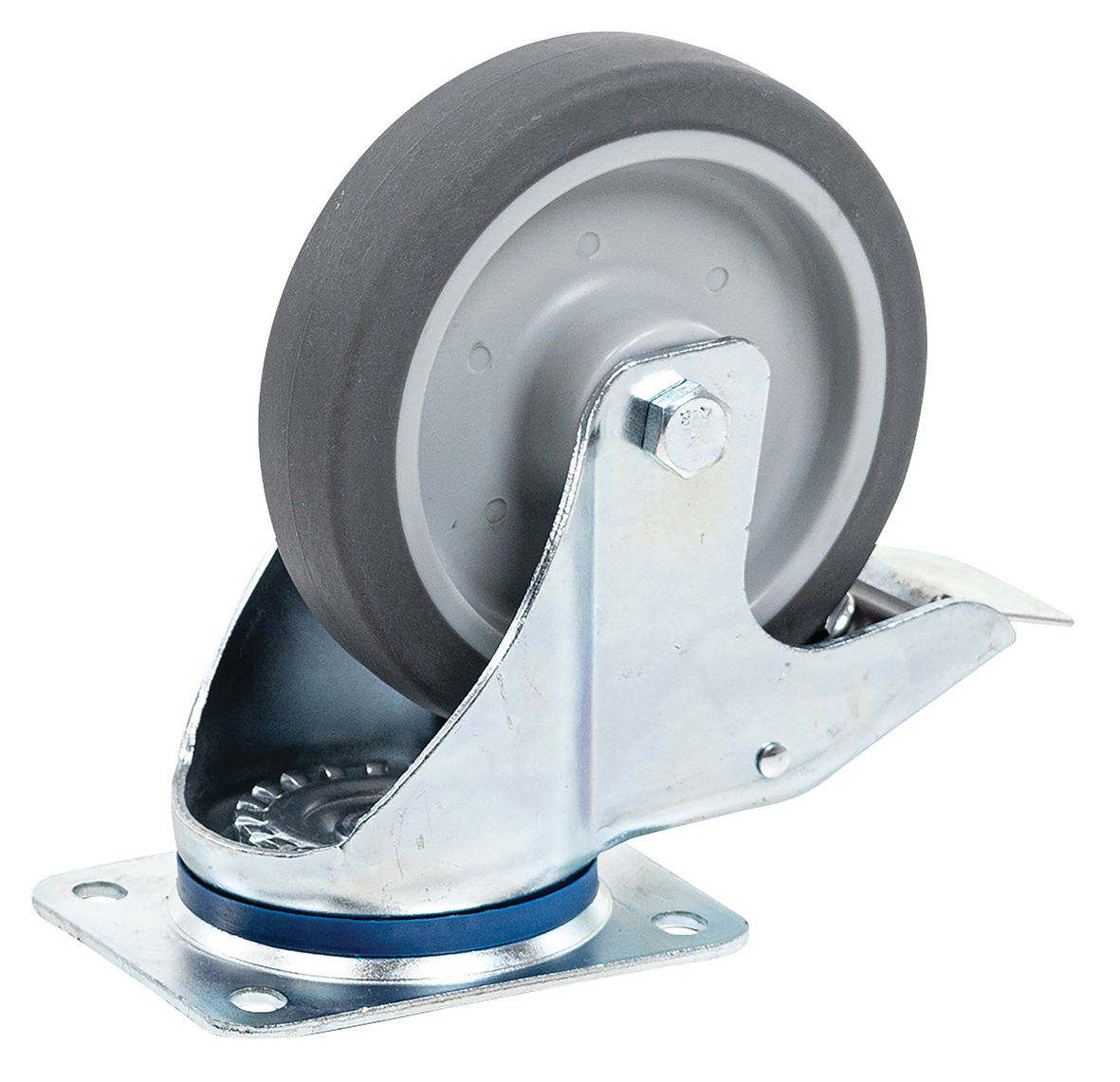 Roulette pivotante avec frein - Force 180kg - Manutan