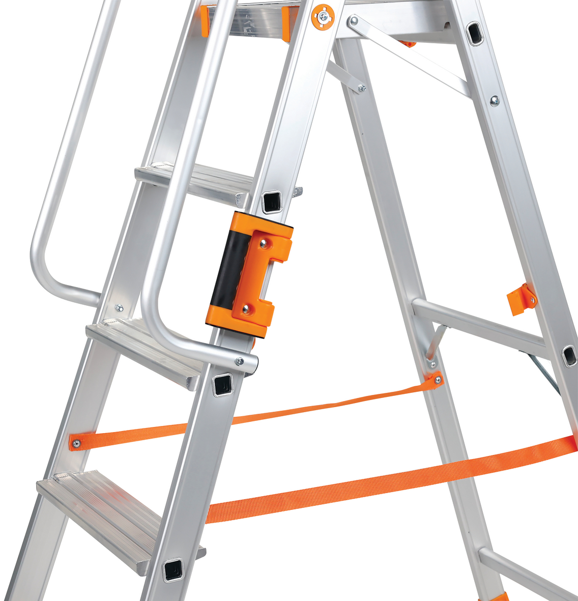 Escabeau professionnel aluminium avec rampe - Manutan Expert - Manutan.fr