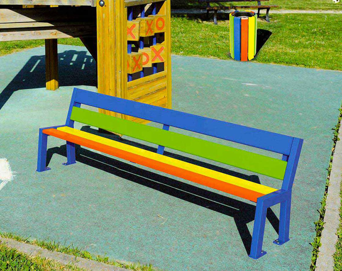 Banc bois et acier Silaos Procity - Manutan.fr