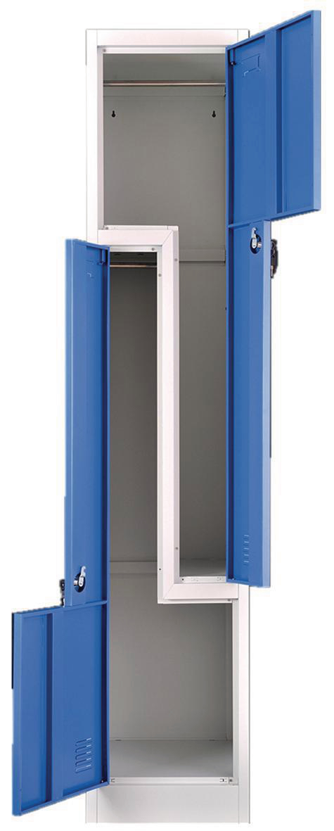 Vestiaire métal 2 cases porte en L - à monter - Manutan Expert - Manutan.fr