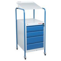 Pupitre mobile à plan inclinable 1 bloc 4 tiroirs - FIMM - Manutan.fr