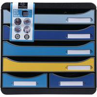 Module de classement Bee Blue Big Box Maxi 6 tiroirs - Exacompta ...