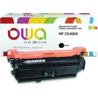 Toner remanufacturé HP CE400X - Noir - OWA - Manutan.fr