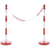 Kit 6 poteaux acier avec chaine - Viso - Manutan.fr