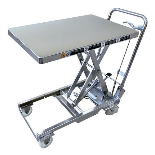Table élévatrice mobile acier inoxydable - Force 150 à 250 kg - Manutan.fr