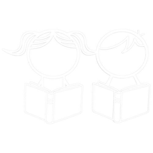 Pictogramme scolaire en relief Elise & Gaby - Bibliothèque - Manutan.fr