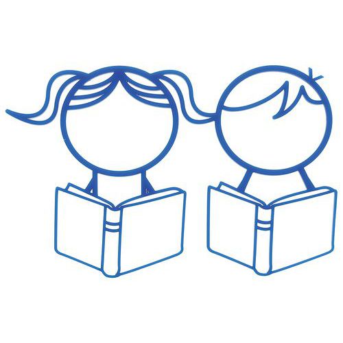 Pictogramme scolaire en relief Elise & Gaby - Bibliothèque - Manutan.fr