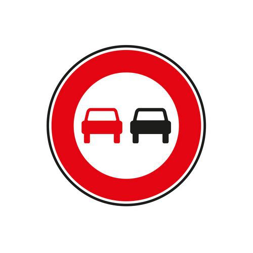 Panneau B3 Interdiction de dépasser classe 2 - Aximum - Manutan.fr