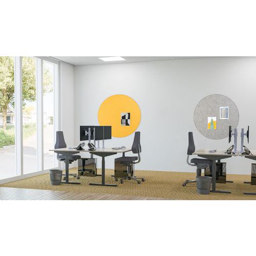 Panneau de plafond rond en feutre PET acoustique jaune - Smit Visual ...