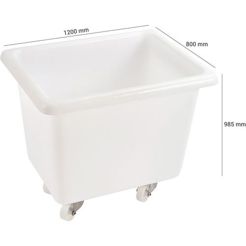 Bac profond sur roues - Longueur 690 à 1 200 mm - 100 à 500 L - Gilac ...