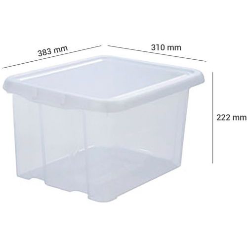 Boite de rangement avec couvercle clipsé - Eda - Manutan.fr Boite de rangement avec couvercle clipsé - Eda - Manutan.fr