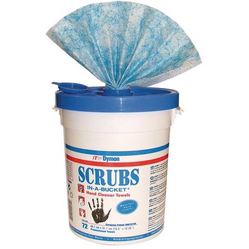 Lingettes nettoyantes des mains et outils SCRUBS® - Manutan.fr