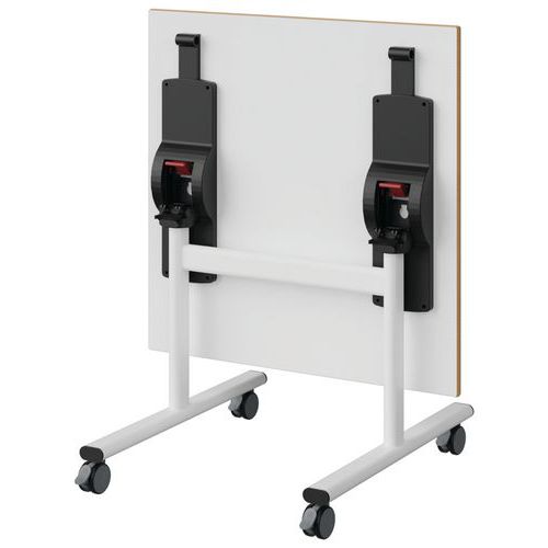 Table Malibu rabattable 80 x 80 cm - stratifié chant alaisé - Manutan.fr