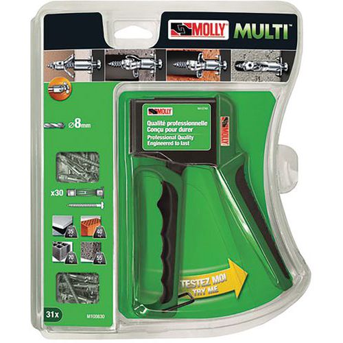 Chevilles Molly Multi X30 + Pince - Molly - Manutan.fr