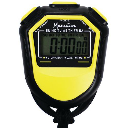 Chronomètre digital - Jaune - Manutan Expert - Manutan.fr