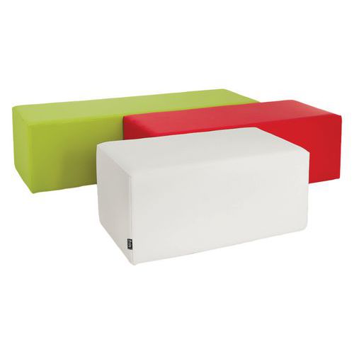 Pouf Rettangolo rigide 150 x 45 cm tissu simili cuir Spouf - Manutan.fr