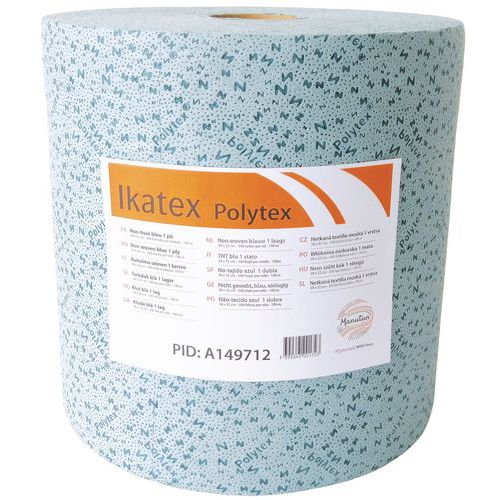 Bobine non tissé Polytex - 500 formats - Bleu - 38x32 cm - Ikatex ...