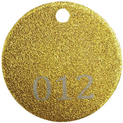 Jeton numéroté de 001 à 100 laiton 30mm (par 100) - Manutan Expert ...