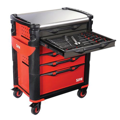 Servante 6 tiroirs composition 135 outils - Manutan.fr