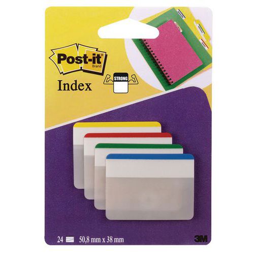 4 distributeurs Marque-pages Post-it® larges de classement - Manutan.fr