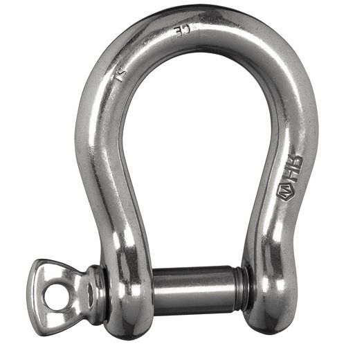 Manille lyre en acier inoxydable - Force 800 à 5000 kg - Manutan.fr
