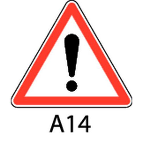 Panneau de signalisation de danger - A14 - Autres dangers - Manutan.fr
