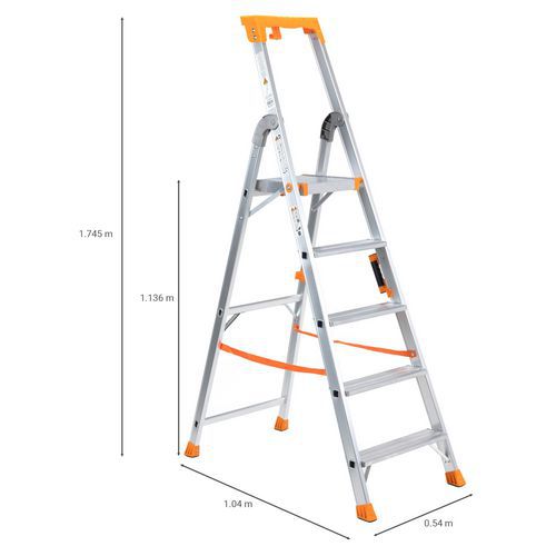 Escabeau professionnel aluminium - Manutan