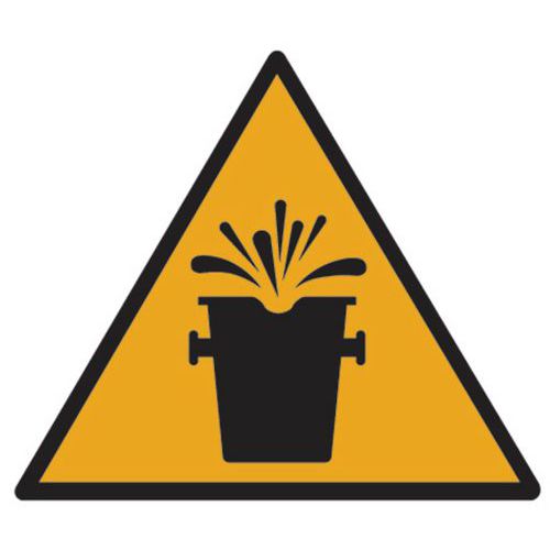 Panneau danger - Projections liquides brûlants - Aluminium - Manutan.fr