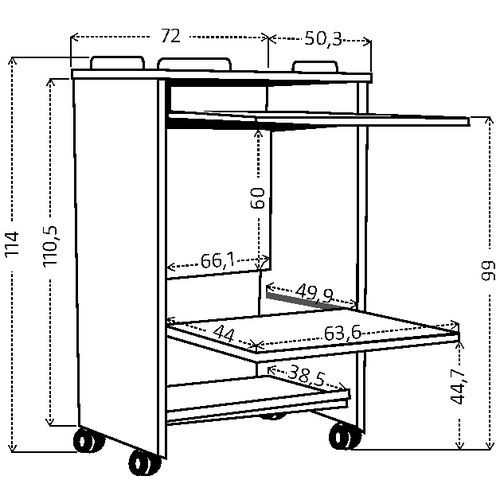 Meuble informatique mobile - Manutan.fr