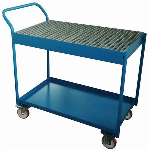 Desserte avec bac collecteur et grille - Sameto Technifil - Manutan.fr