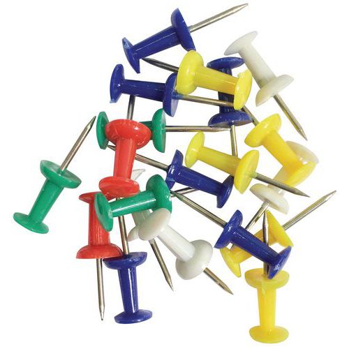 Punaises coloris assortis - Manutan (vendu par 100 pièces) - Manutan.fr