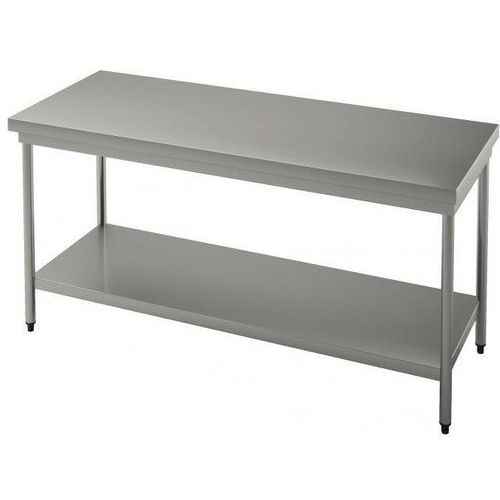 Table de travail centrale inox avec étagère - Hupfer HUPFER - Manutan.fr