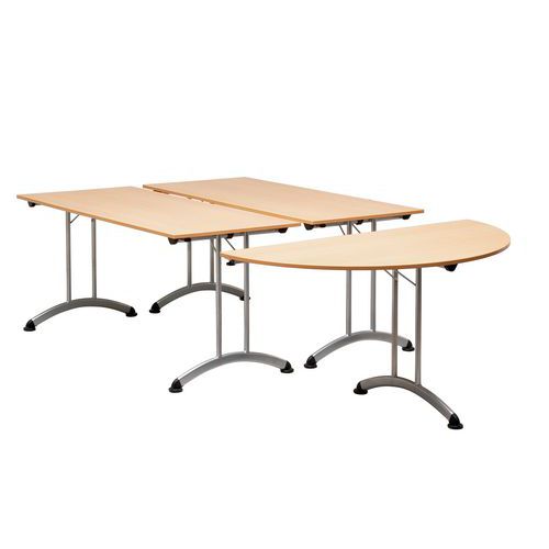 Table modulaire pliante - Piètement alu - Manutan.fr