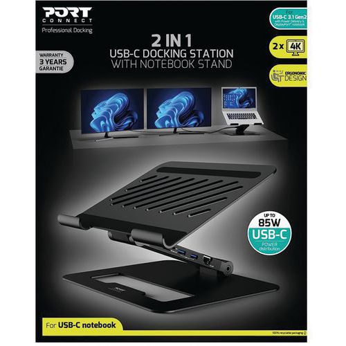 Support & station d'accueil intégrée universelle Type C - Port Connect ...