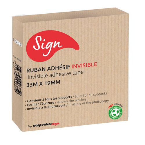 Ruban adhesif invisible 19x33 - Sign - Manutan.fr