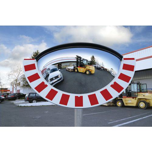 Miroir de circulation à vision panoramique - Manutan.fr