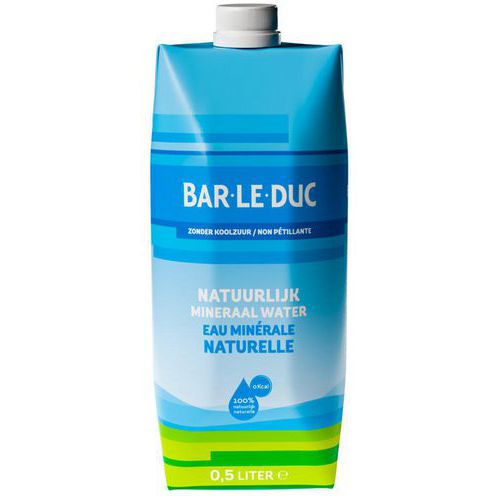 Eau minérale non pétillante - Brique de 0,5 L - Bar-Le-Duc - Manutan.fr