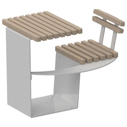 Pupitre Poséo 1 personne bois naturel acier Tolerie Forezienne - Manutan.fr