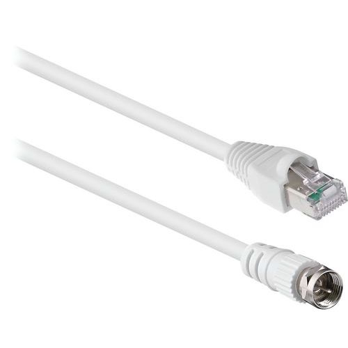 Cable RJ45 male vers coaxial Fiche F - TNB - Manutan.fr