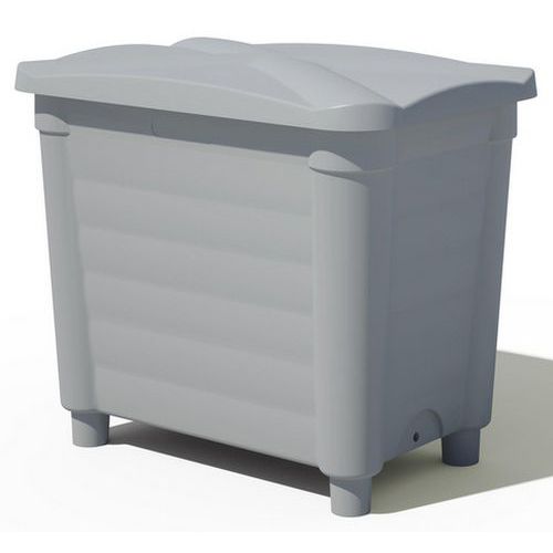 Bac de stockage avec couvercle et pieds - 115L à 585L - Manutan.fr