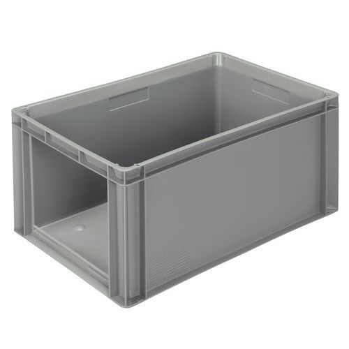 Bac norme Europe à ouverture - Longueur 600 mm - 56 L - Manutan.fr