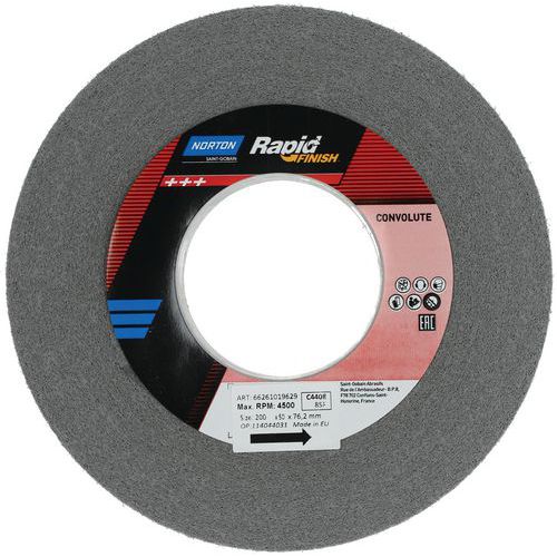 Roue convolute Rapid Finish long life - Norton - Manutan.fr